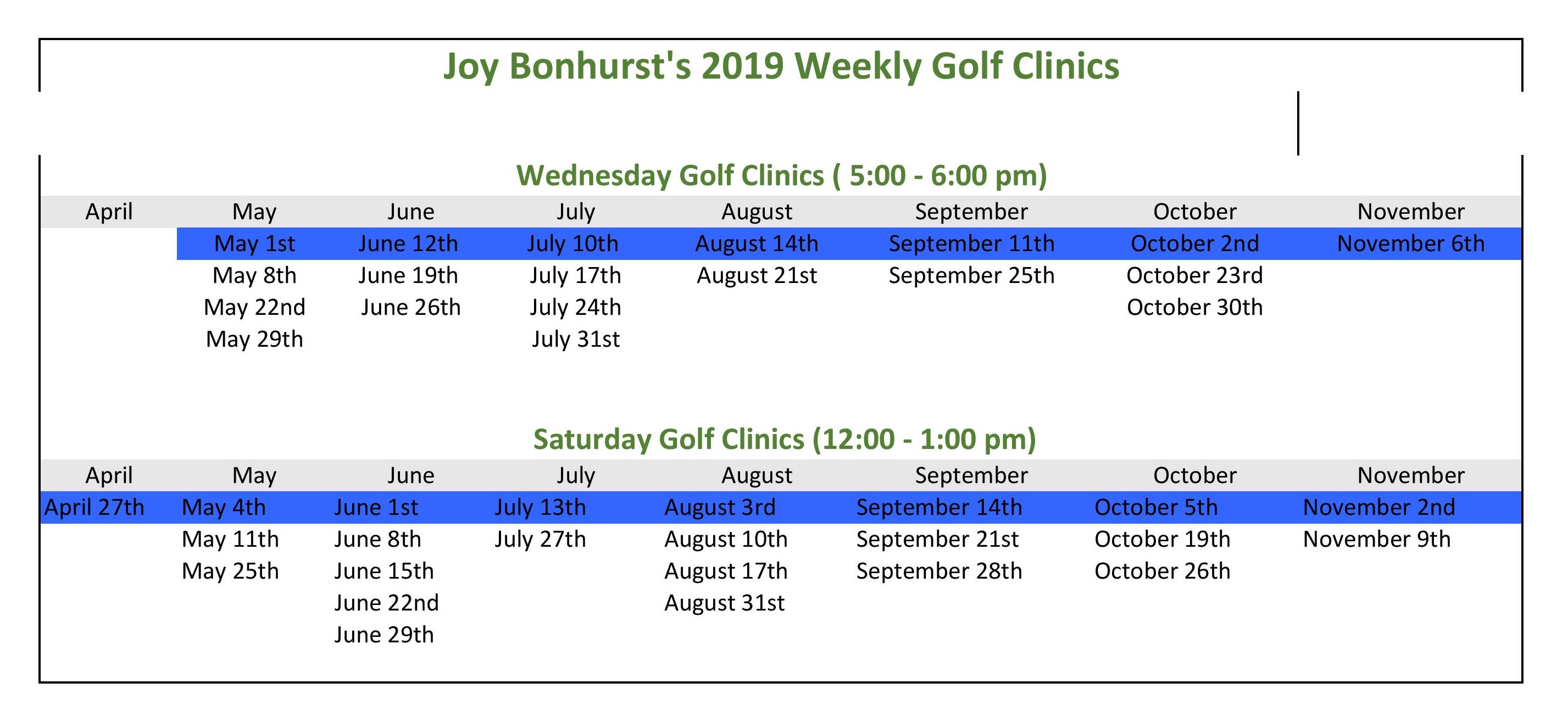 Instruction - Blue Mash Golf Course
